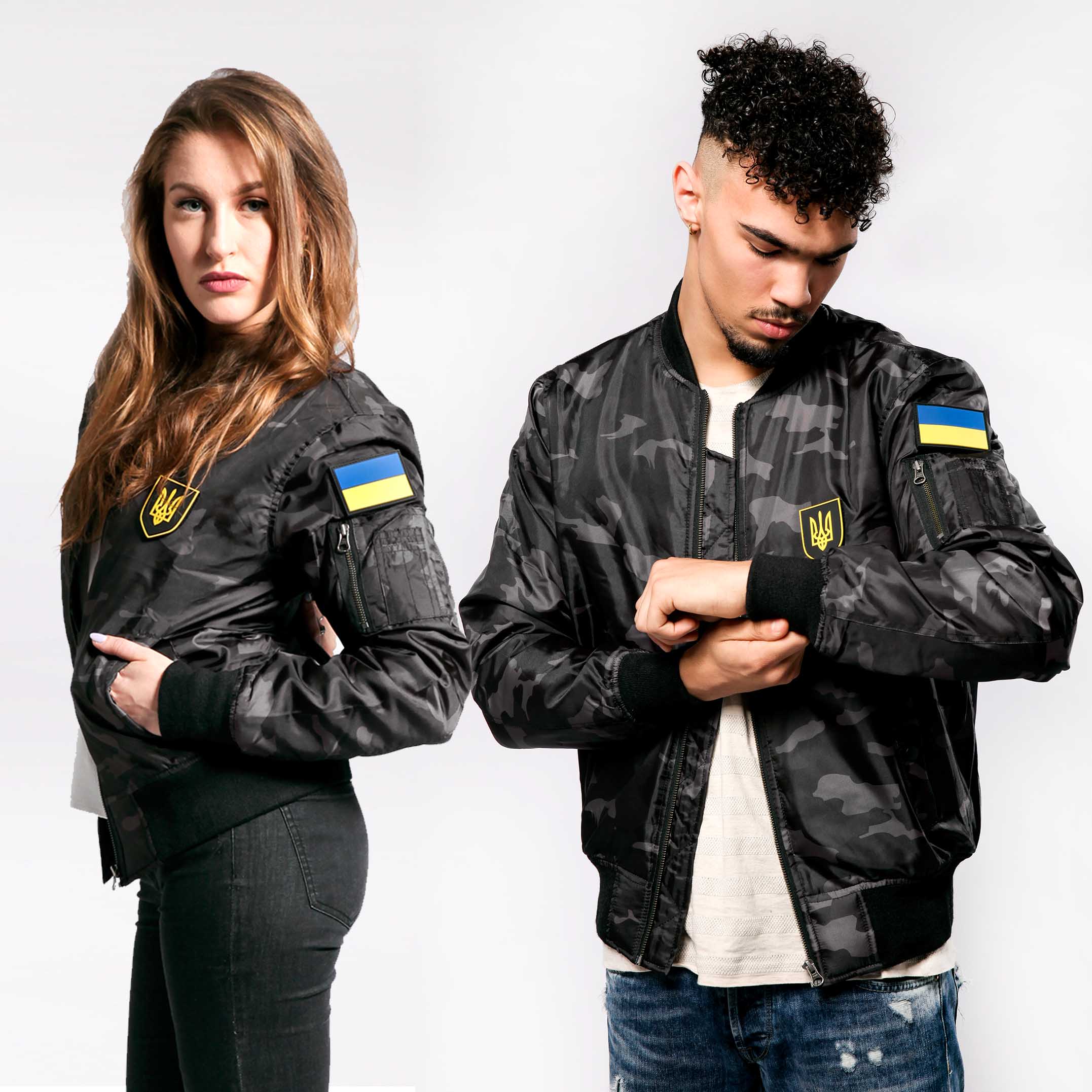 Ukraine Camo Bomber Jacket-S - Wähle deine Größe: S